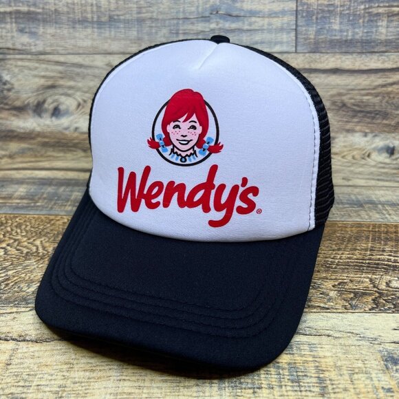 Accessories | Wendys Mens Trucker Hat Black Snapback Fast Food Retro ...